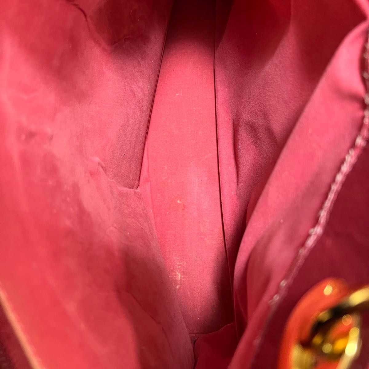 美品】Ostrich leather オーストリッチ ダチョウ革/ゴールド金具 美品】Ostrich leather オーストリッチ ダチョウ革/ゴールド金具