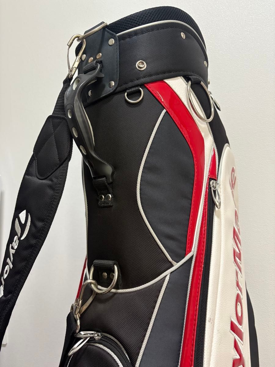TaylorMade キャディバッグ 黒/白/赤 テーラーメイド ゴルフ TaylorMade キャディバッグ 黒/白/赤 テーラーメイド ゴルフ