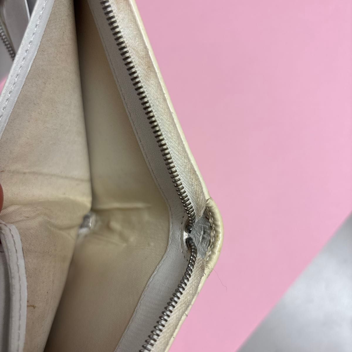 Dior 財布 トロッター ラウンドファスナーウォレット アイボリー Dior 財布 トロッター ラウンドファスナーウォレット アイボリー