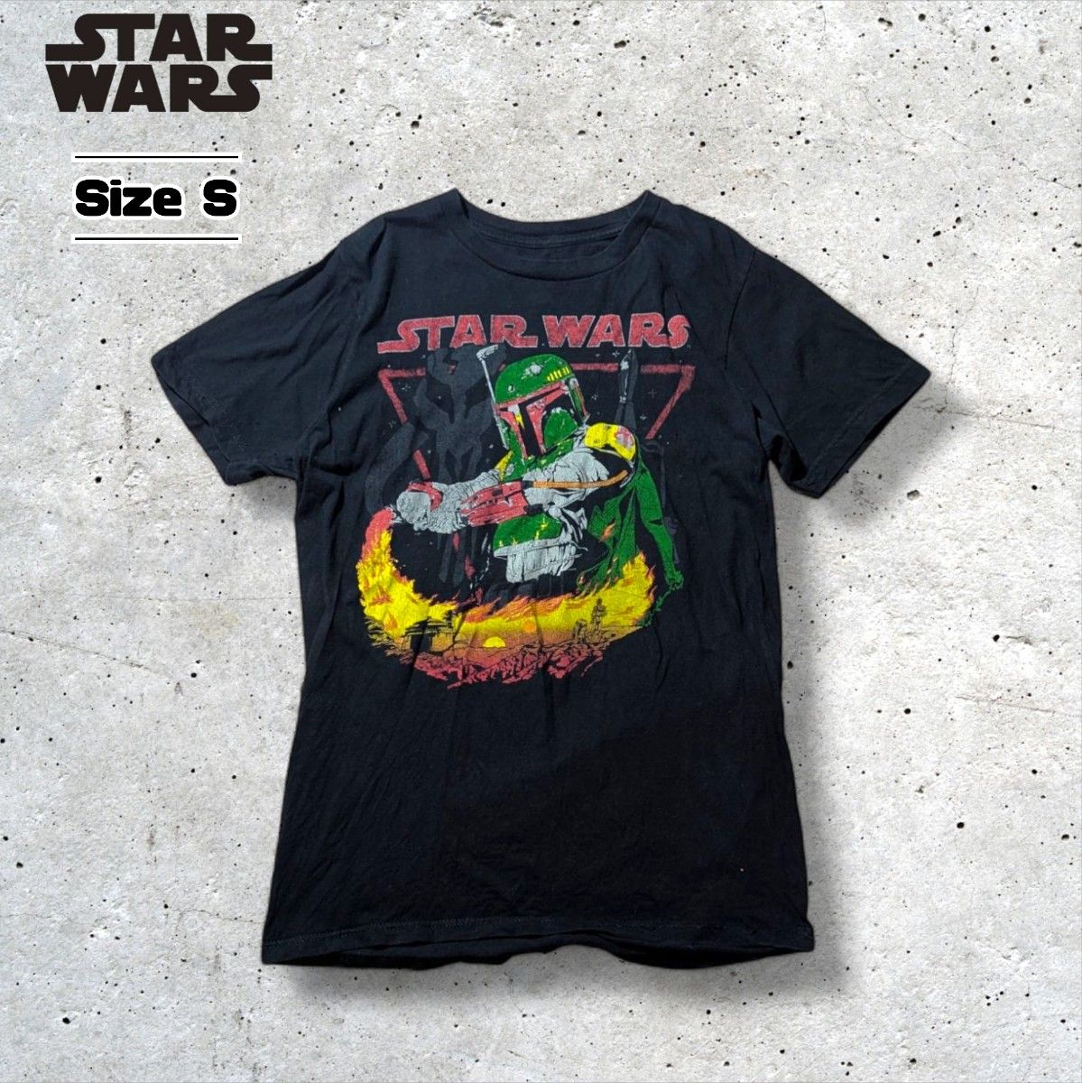 STARWARSスターウォーズ半袖ムービーTシャツフェードブラック STARWARSスターウォーズ半袖ムービーTシャツフェードブラック