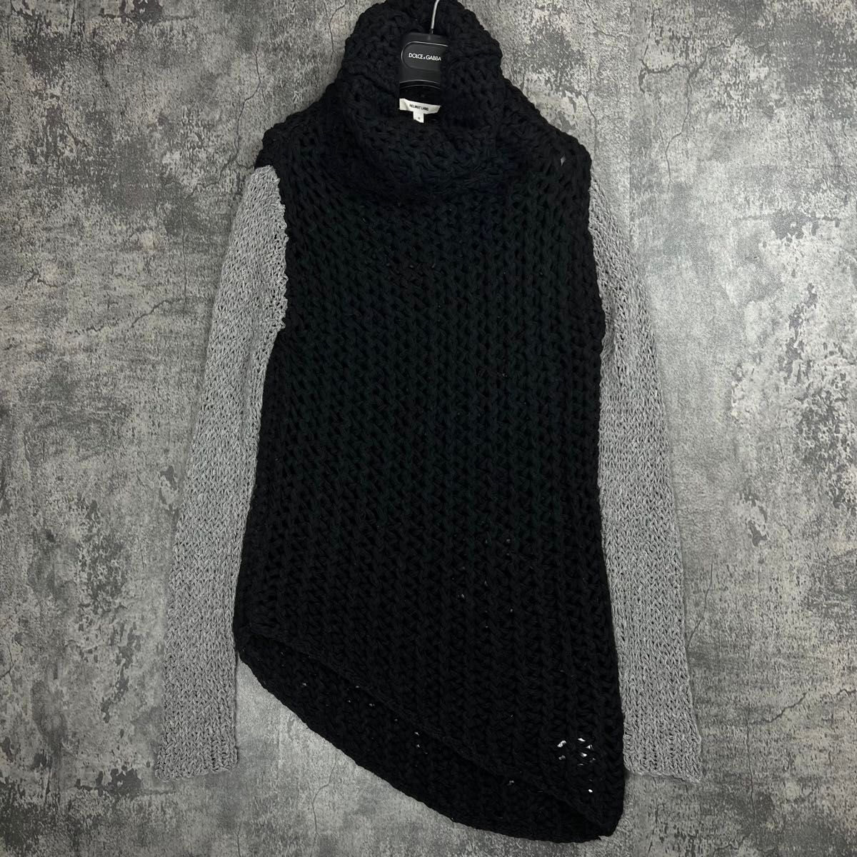 Helmut Lang ニットトップス バイカラー アシンメトリー Helmut Lang ニットトップス バイカラー アシンメトリー