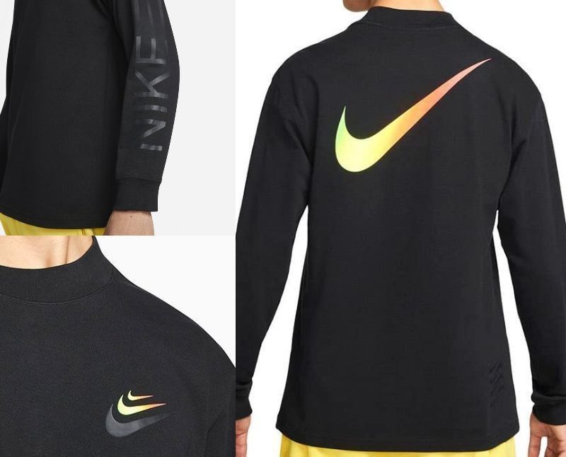 2XL ナイキ 厚手 ヘビー ビッグスウッシュ 長袖 ロンTシャツ 黒 2XL ナイキ 厚手 ヘビー ビッグスウッシュ 長袖 ロンTシャツ 黒