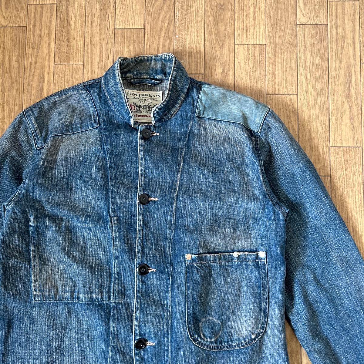 LEVI'S リーバイス デニム サックコート ダメージリペア加工 214 LEVI'S リーバイス デニム サックコート ダメージリペア加工 214