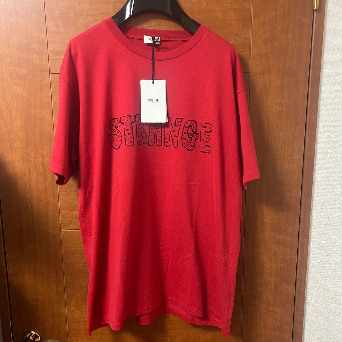 セリーヌ CELINE カットソー Tシャツ 半袖 極美品 赤 エディ セリーヌ CELINE カットソー Tシャツ 半袖 極美品 赤 エディ