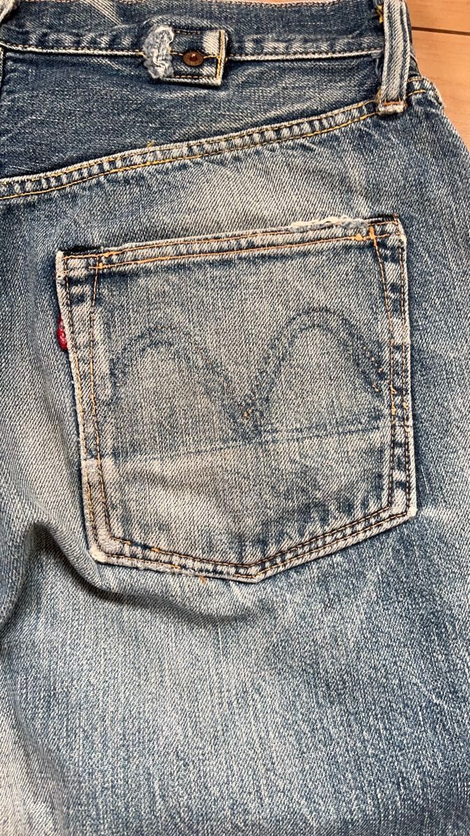 EVISU 希少 最初期 デニム カモメマーク アーキュエイトステッチ EVISU 希少 最初期 デニム カモメマーク アーキュエイトステッチ