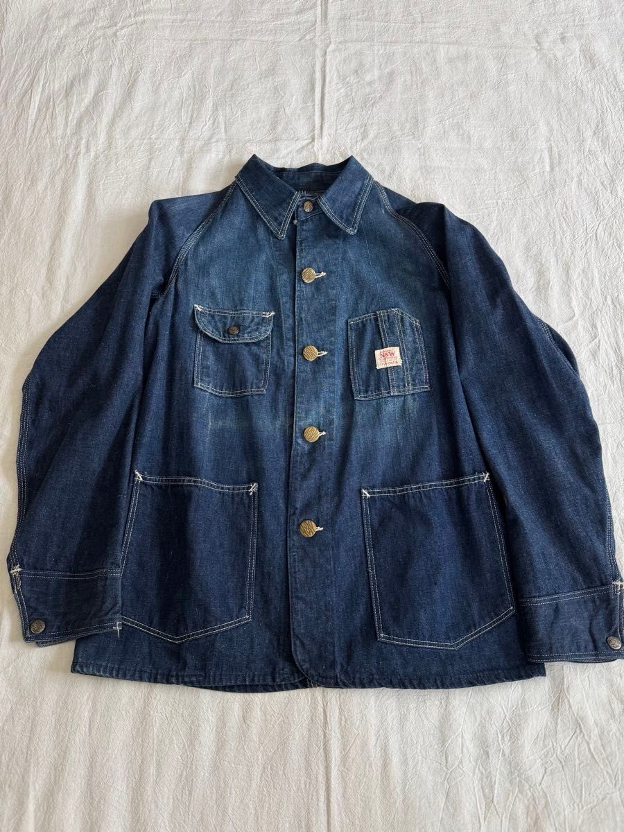 1940s N&W ガチャポケデニムカバーオール チェンジボタン 34相当 1940s N&W ガチャポケデニムカバーオール チェンジボタン 34相当