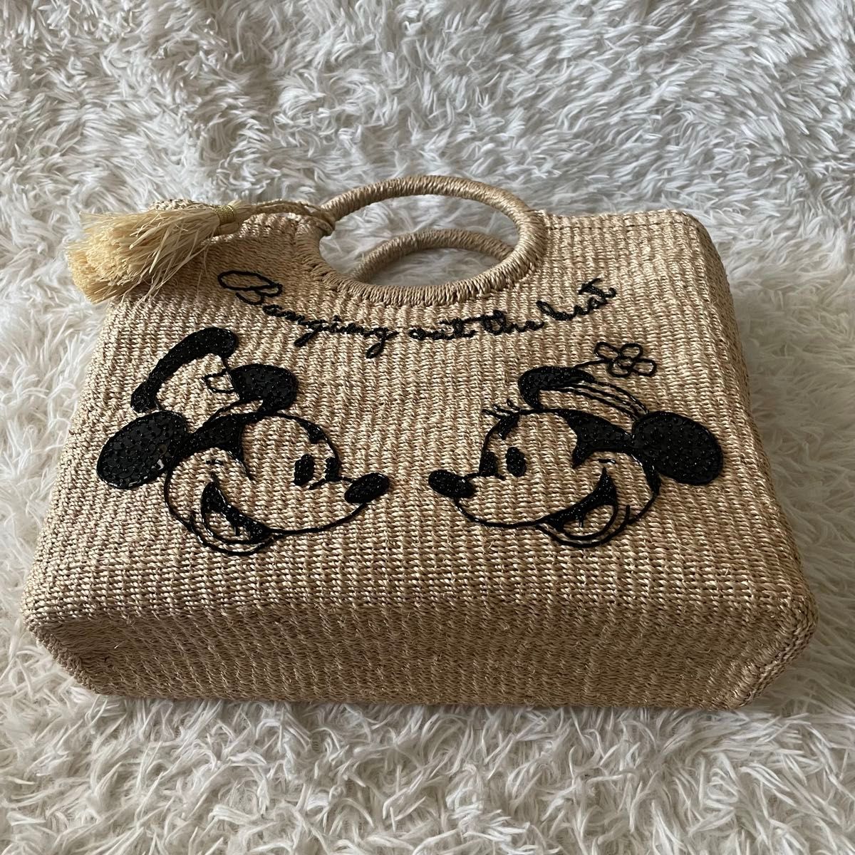 ディズニー ビーズ 刺繍 カゴ ミッキーマウス ミニーマウス ディズニー ビーズ 刺繍 カゴ ミッキーマウス ミニーマウス