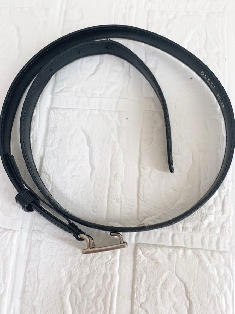 GUCCI グッチ ベルト Gバックル ブラック シルバー レディース GUCCI グッチ ベルト Gバックル ブラック シルバー レディース