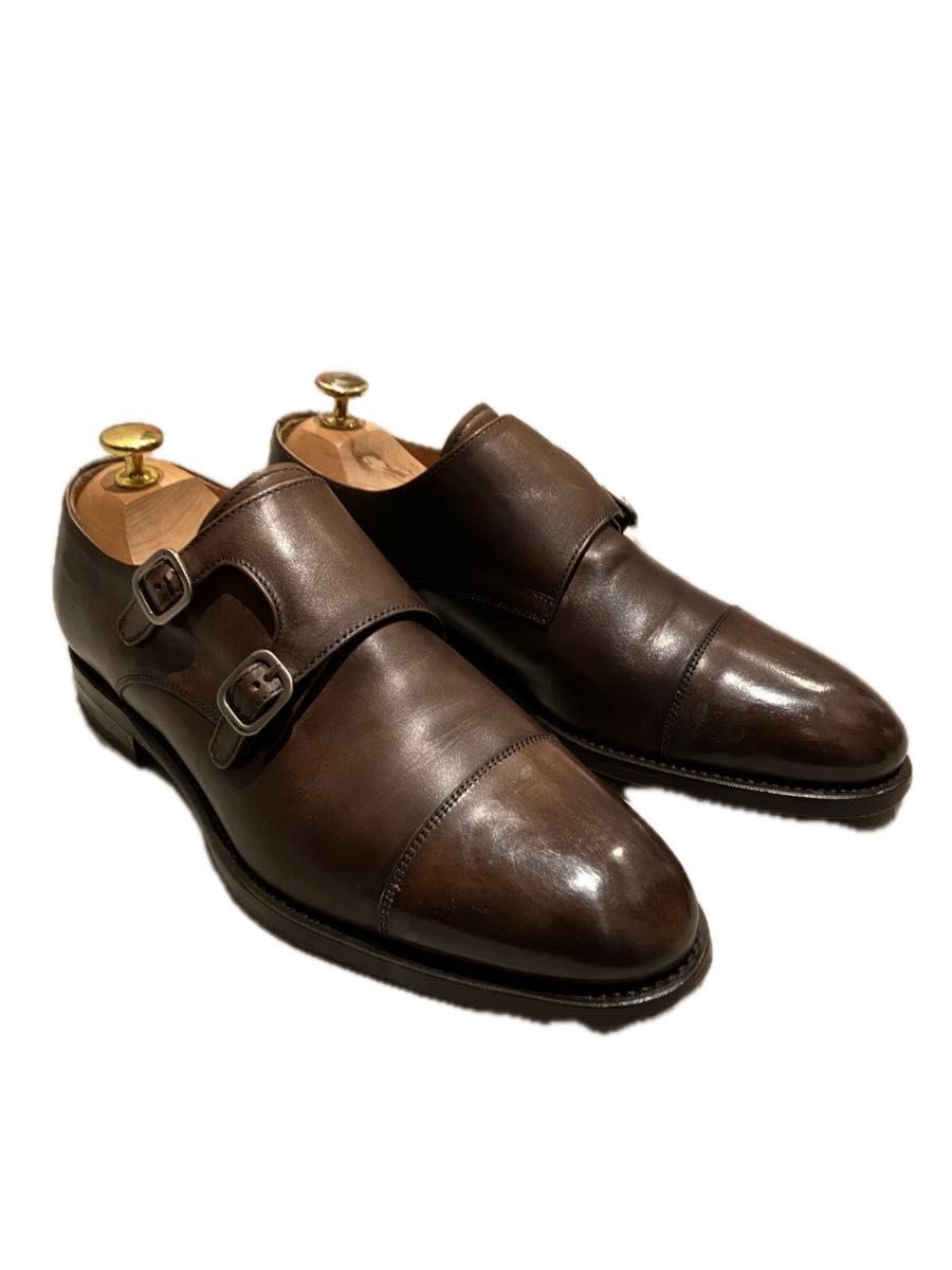 Berwick 革靴 ダブルモンク 25 メンズ ブラウン 6 ビジネス Berwick 革靴 ダブルモンク 25 メンズ ブラウン 6 ビジネス