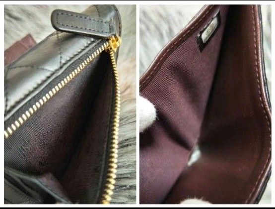 美品 シャネル 三つ折り財布 2 55/マトラッセ ブラック 黒 美品 シャネル 三つ折り財布 2 55/マトラッセ ブラック 黒