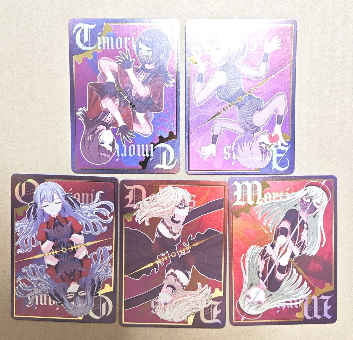 Ave Mujica KiLLKiSS 初回 特典 コンプリート カード 全5種 Ave Mujica KiLLKiSS 初回 特典 コンプリート カード 全5種