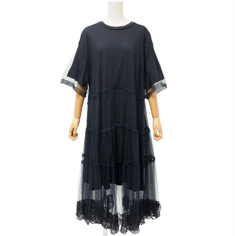 MH4468#シモーンロシャ*Simone Rocha*半袖ティアードロング MH4468#シモーンロシャ*Simone Rocha*半袖ティアードロング