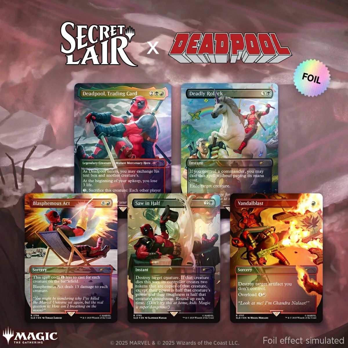 MTG Secret Lair x Marvel's Deadpool Foil Edition 英語版 未 MTG Secret Lair x Marvel's Deadpool Foil Edition 英語版 未