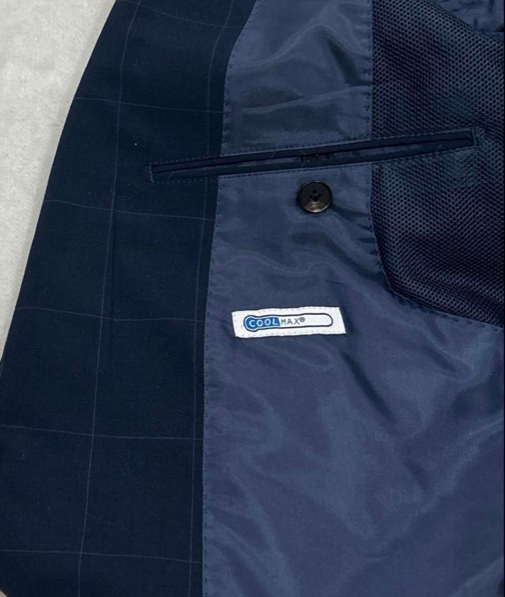 貴重な大きいサイズ】THE SUIT COMPANY 春夏スーツ上下 シルク混 貴重な大きいサイズ】THE SUIT COMPANY 春夏スーツ上下 シルク混