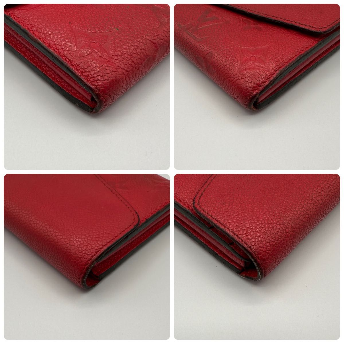 美品】ポルトフォイユ・サラ アンプラント レッド カード16枚 美品】ポルトフォイユ・サラ アンプラント レッド カード16枚