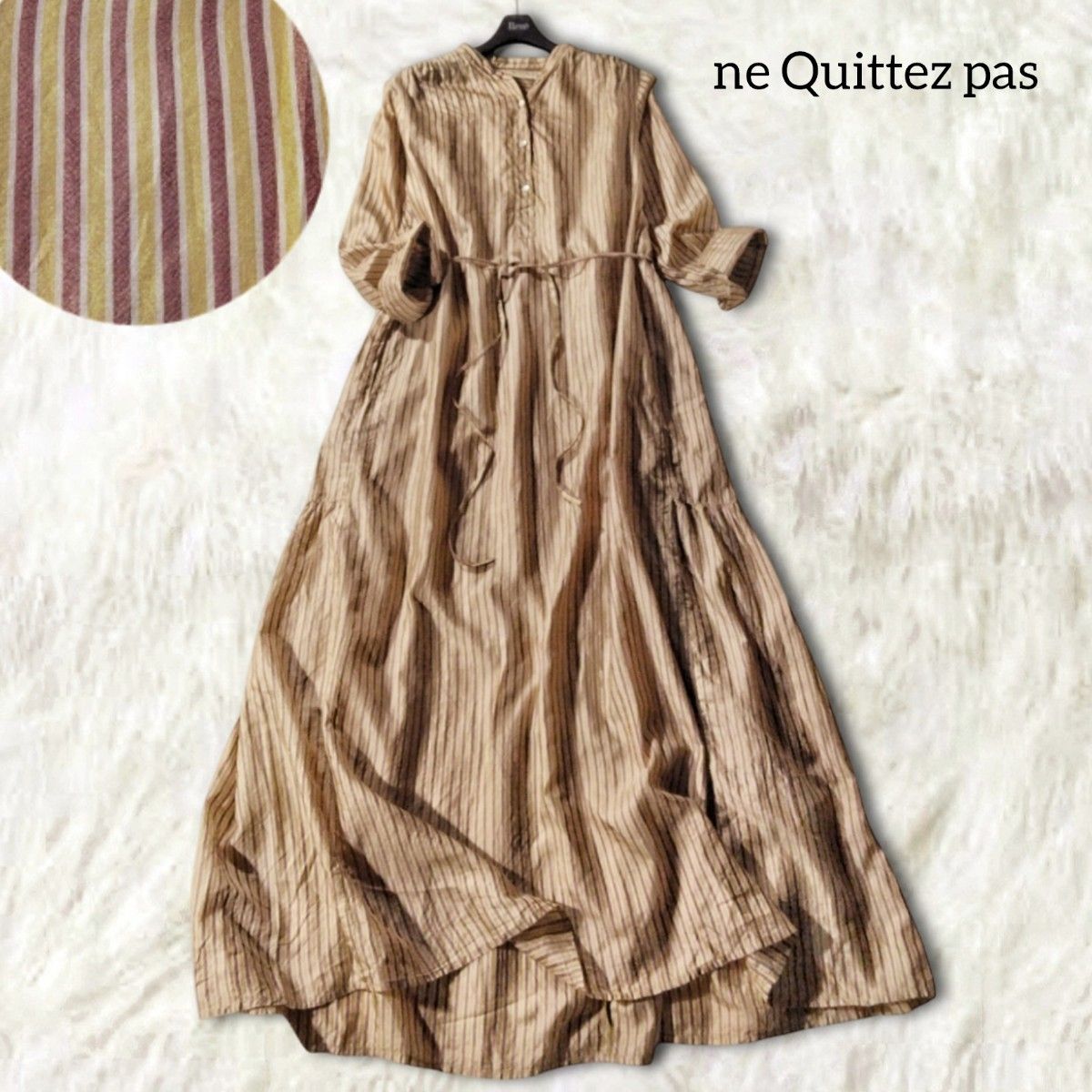 ne Quittez pas ヌキテパ シャツワンピース ロングワンピース ne Quittez pas ヌキテパ シャツワンピース ロングワンピース