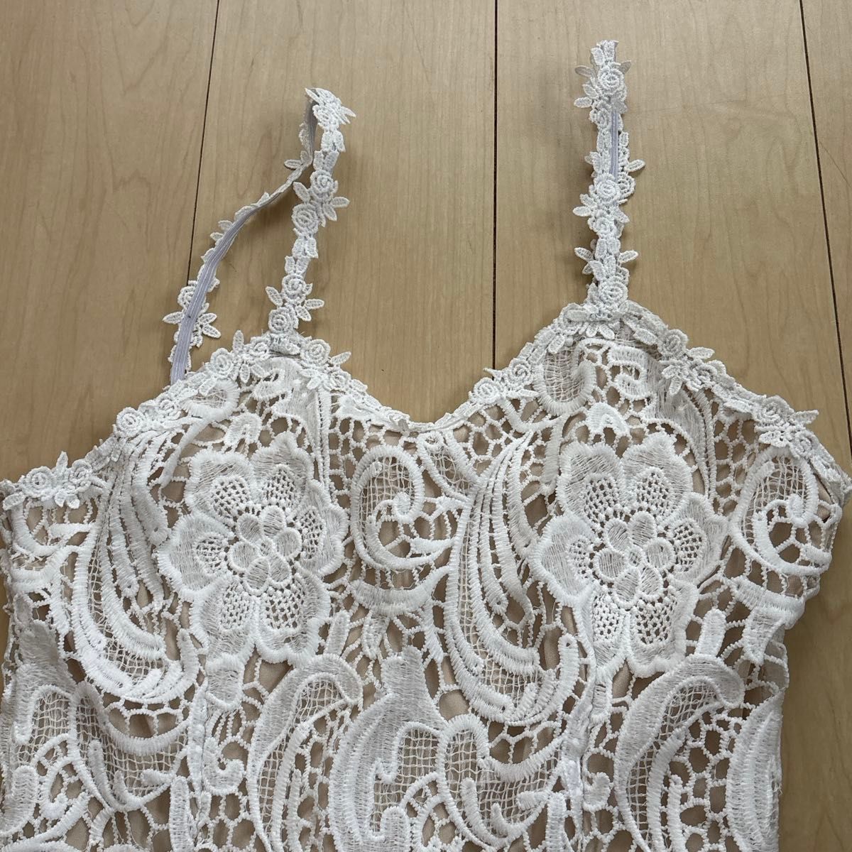 ホワイト M キャバドレス 白 ワンピース レース ロングドレス 花 ホワイト M キャバドレス 白 ワンピース レース ロングドレス 花