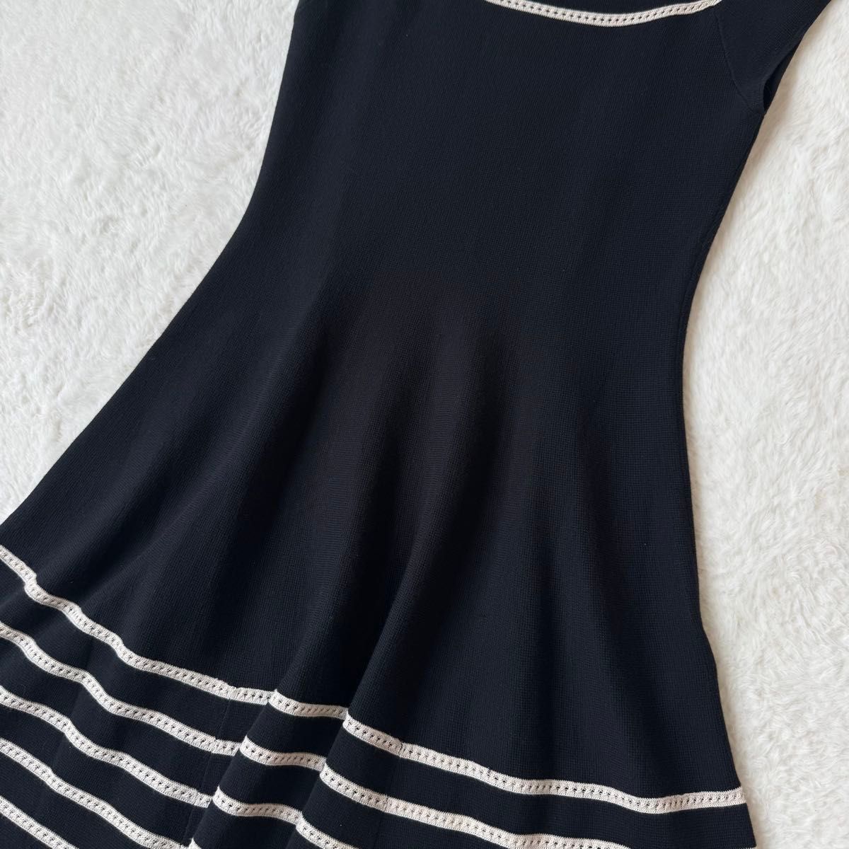 美品】Kate Spade ケイトスペード ニットワンピース M 黒 A 美品】Kate Spade ケイトスペード ニットワンピース M 黒 A