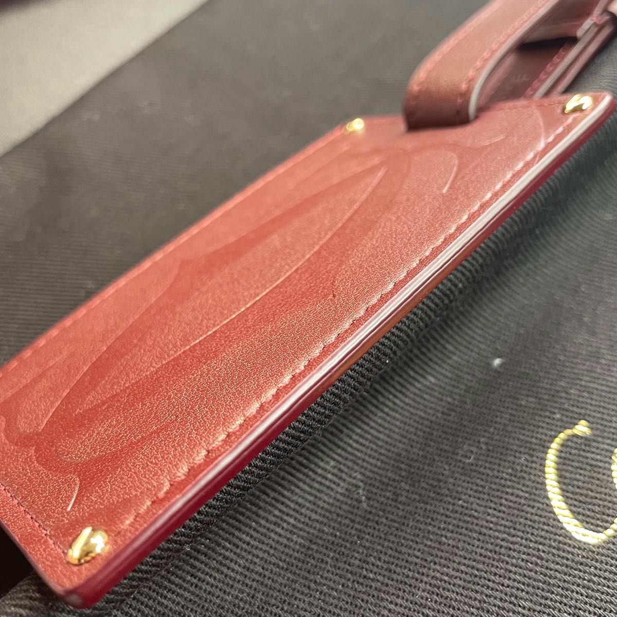未使用 新品】カルティエ ネームタグ バッグチャーム ボルドー 未使用 新品】カルティエ ネームタグ バッグチャーム ボルドー