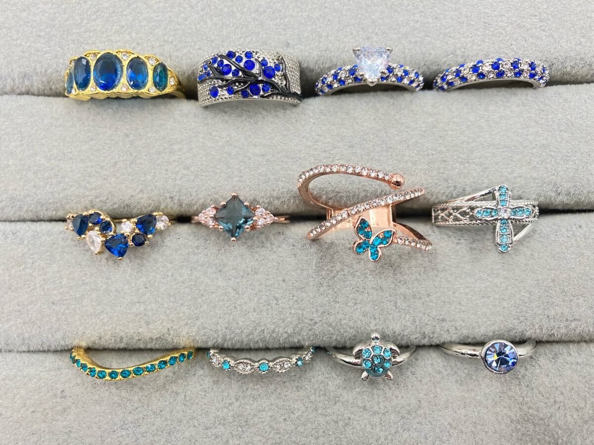 Yahoo!オークション - B156 天然石 色石 色ガラスなど リング 指輪 ヴ...