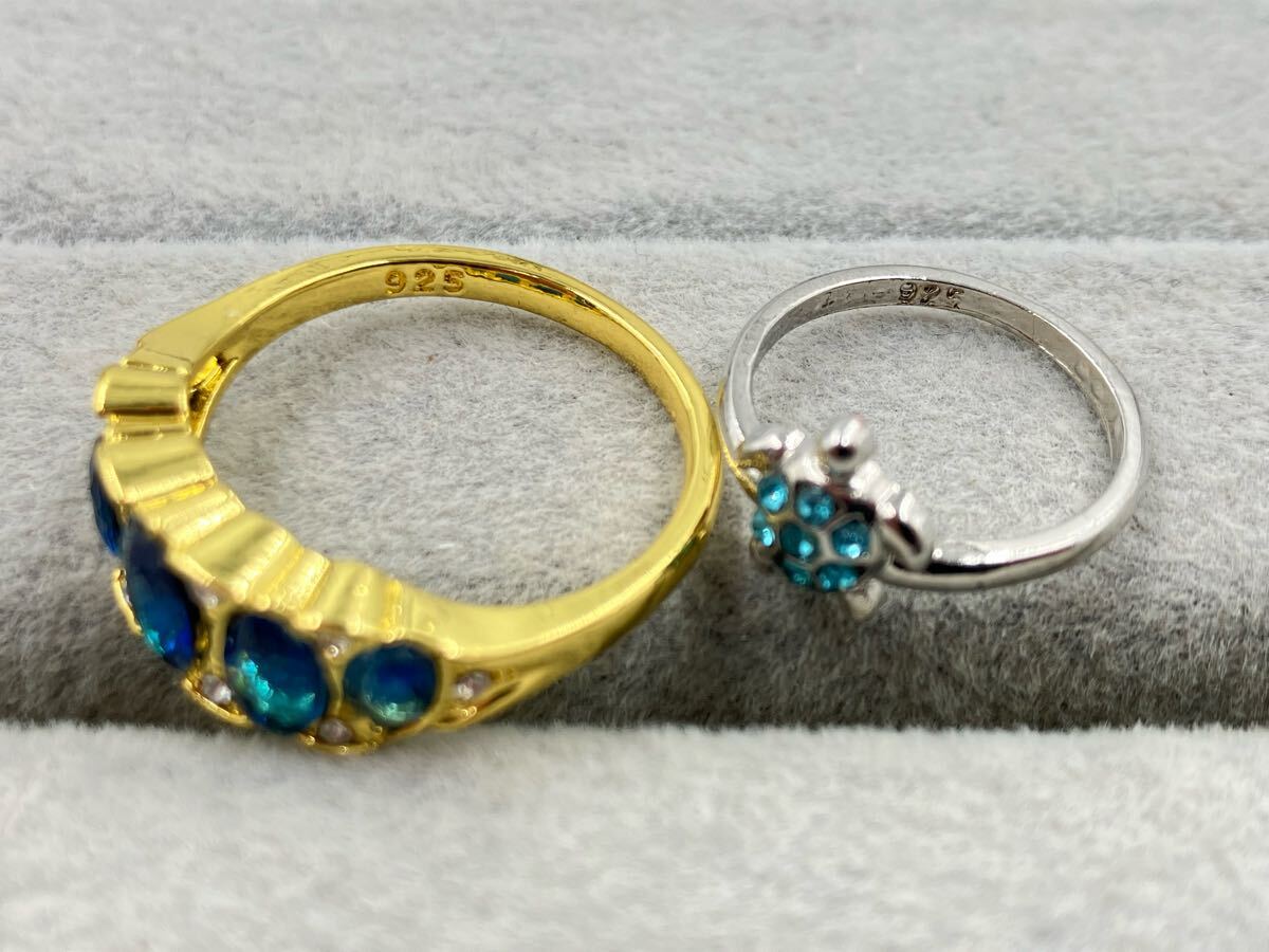 Yahoo!オークション - B156 天然石 色石 色ガラスなど リング 指輪 ヴ...