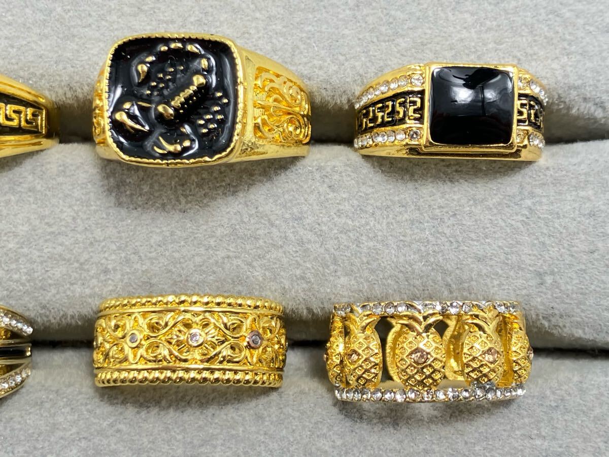 Yahoo!オークション - B226 ゴールドカラー キュービックジルコニアな...