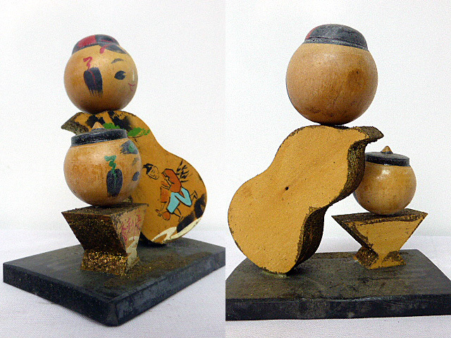 Yahoo!オークション - A138 工芸民芸品 土産こけし 高知はりまや橋/岐...