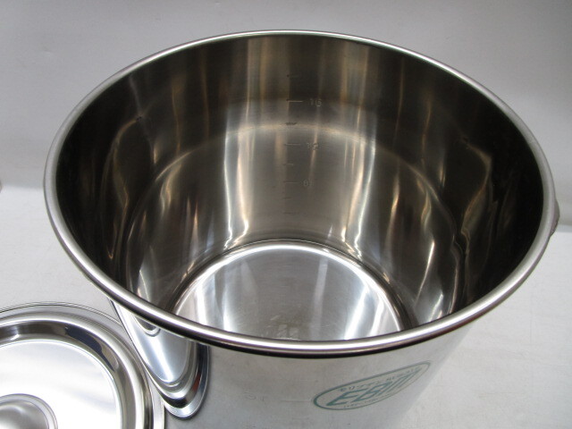 Yahoo!オークション - 大0254 モリブデン 目盛付 寸胴鍋 30㎝ 20L EBM...