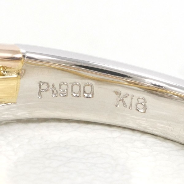 Yahoo!オークション - PT900 K18YGPG リング 指輪 12号 ダイヤ 0.36 カ...