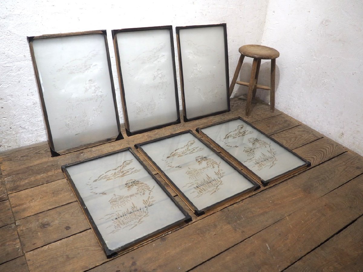 Yahoo!オークション - ユT0847 【H59~60cm×W37~39cm】×6枚 レトロな...