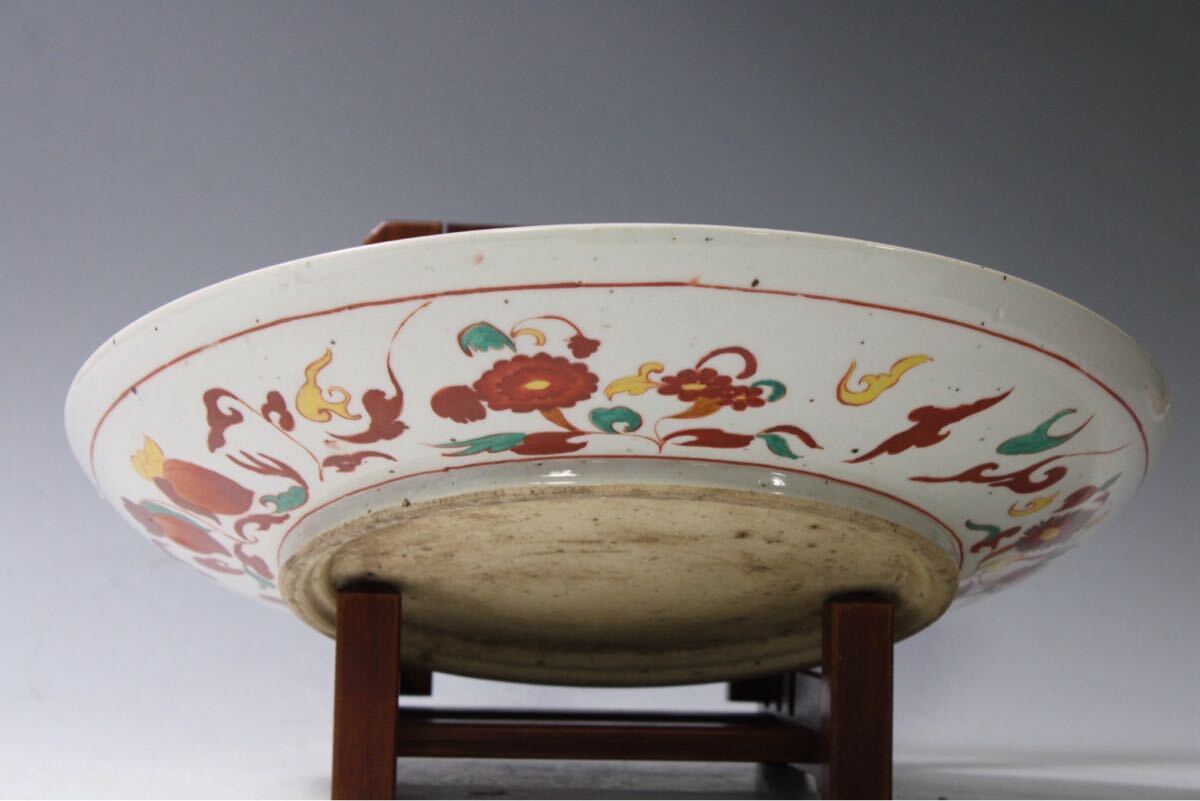 Yahoo!オークション - 【英】B350 時代 色絵草花紋大皿 D39.2㎝ 中国美...