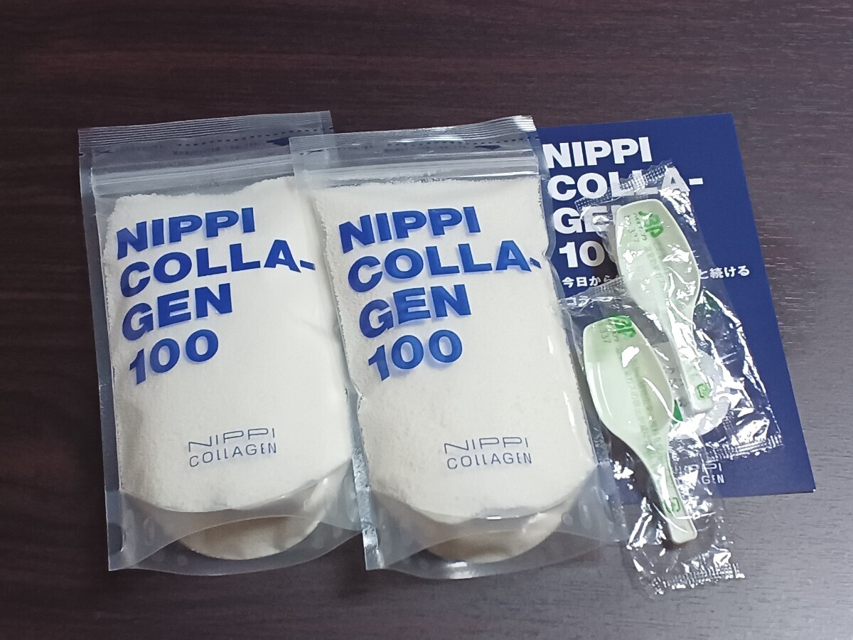 Yahoo!オークション - 【新品】ニッピコラーゲン100 (110gx2袋) 専用ス...