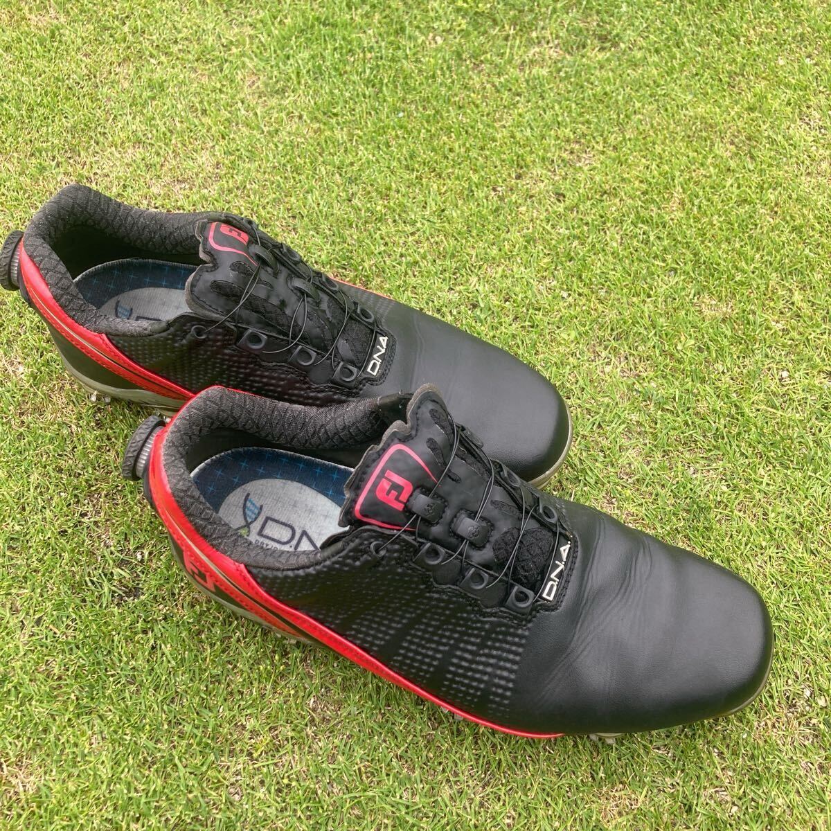 Yahoo!オークション - フットジョイ FJ ゴルフシューズ 美品 黒赤 26cm