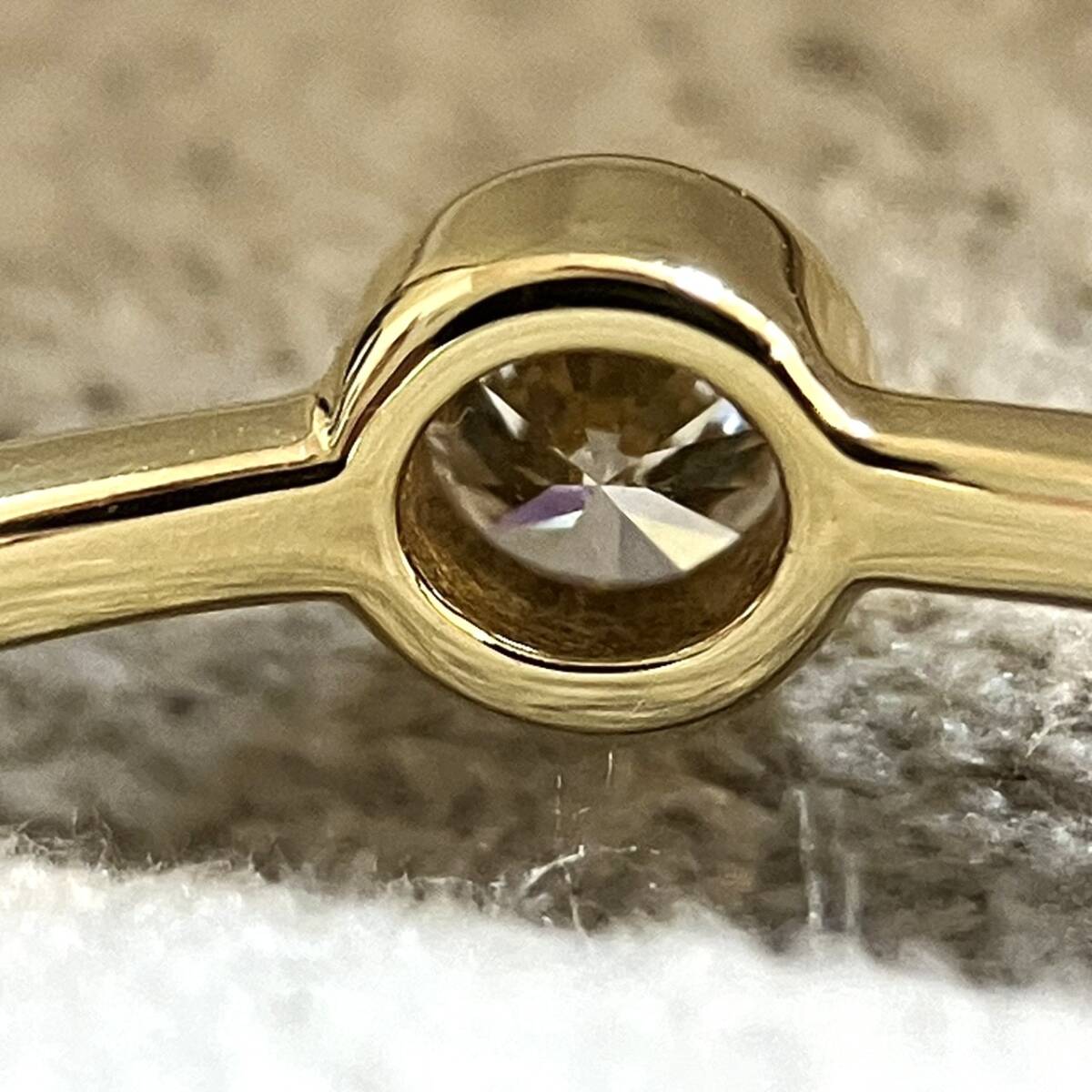 Yahoo!オークション - ete K18 ダイヤモンド 0.1ct リング 総重量約1.3...