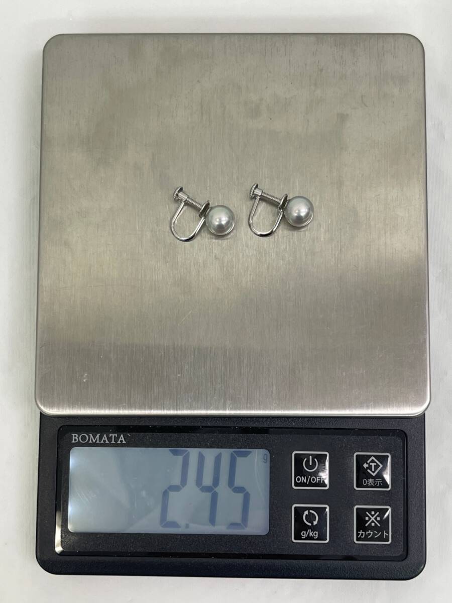 Yahoo!オークション - テリ良・美品 本真珠 グレー ネックレス 7.5-8....