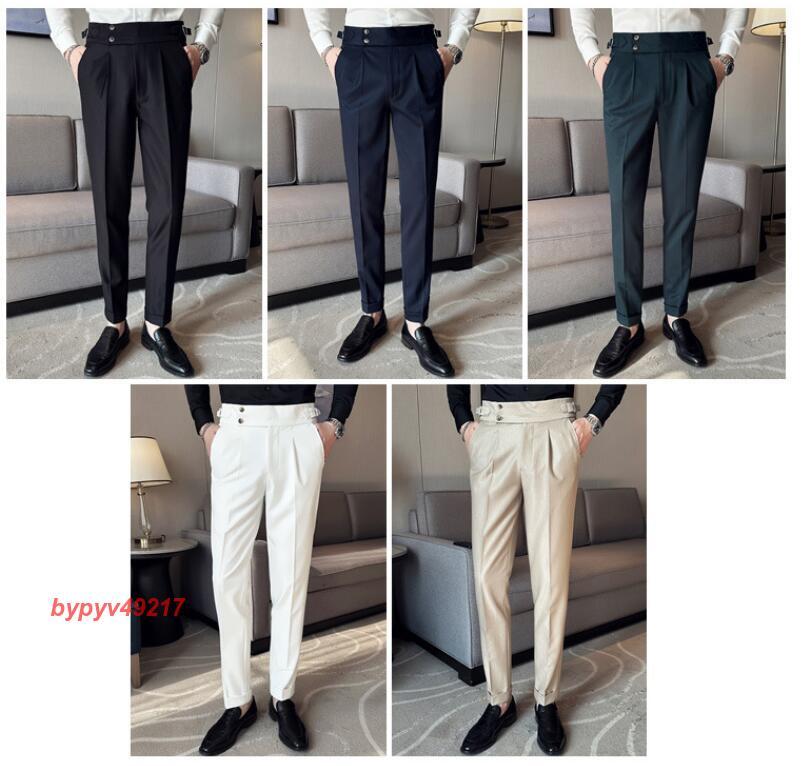 Yahoo!オークション - スリムパンツ メンズ スラックス チノパン スト...