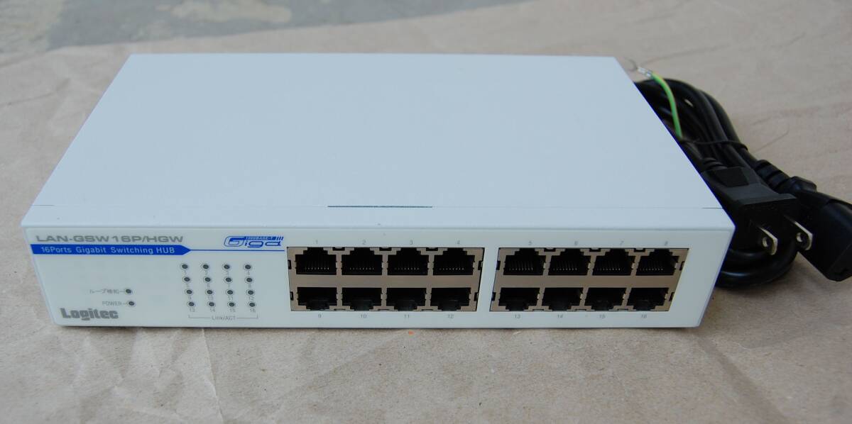 ギガビットLAN GbE対応 16ポート スイッチングハブ Logitec LAN-GSW16P/HGW メタルケース 電源内蔵 送料410円~(その他)｜売買されたオークション情報 ...