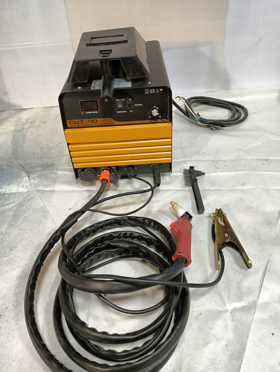 Yahoo!オークション - プラズマカッターCUT40 コンプレッサー内蔵 イン...