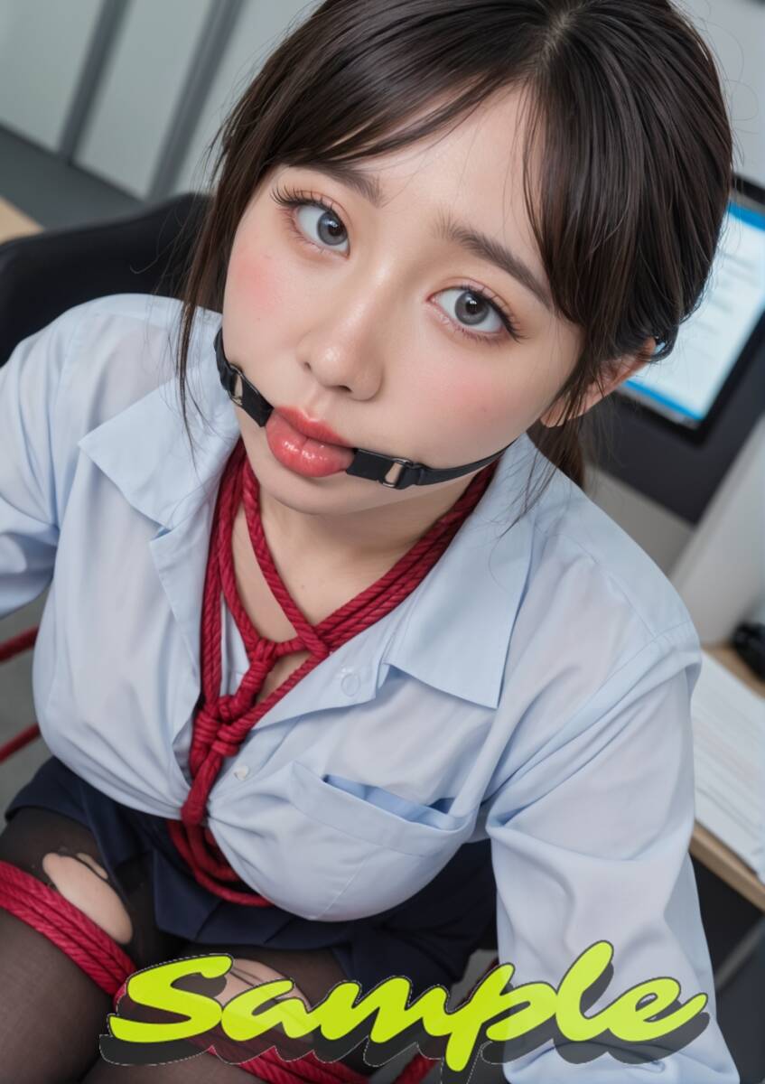 Yahoo!オークション - AI美女 A4ポスター さるぐつわ 調教 M字 縄 セク...