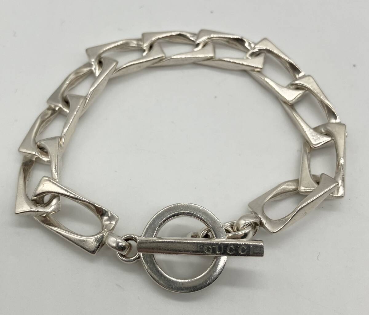 Yahoo!オークション - GUCCI SV925 フィガロ 20cm 33g グッチ シルバー...