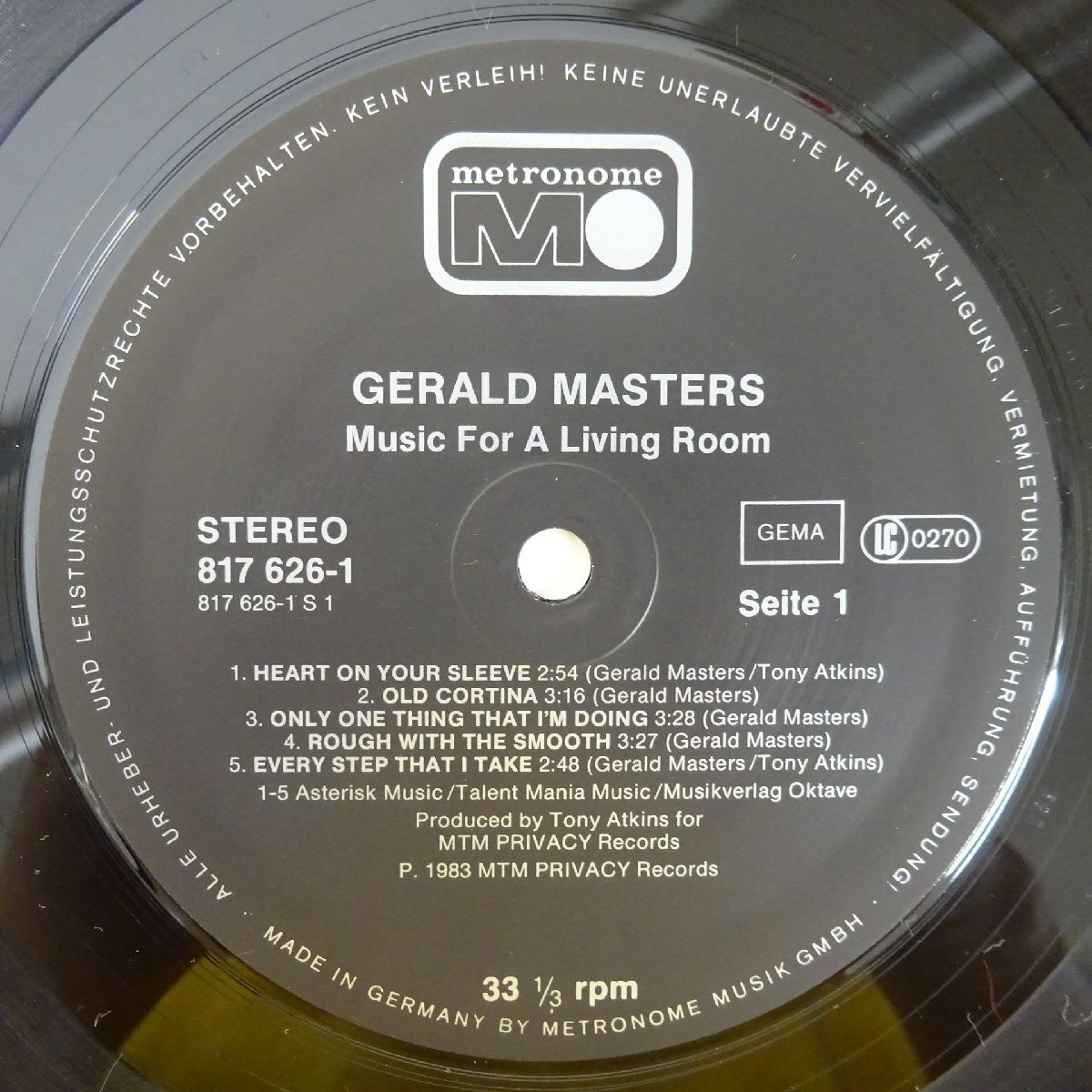Yahoo!オークション - 14048362 【Germany盤】Gerald Masters / Music ...