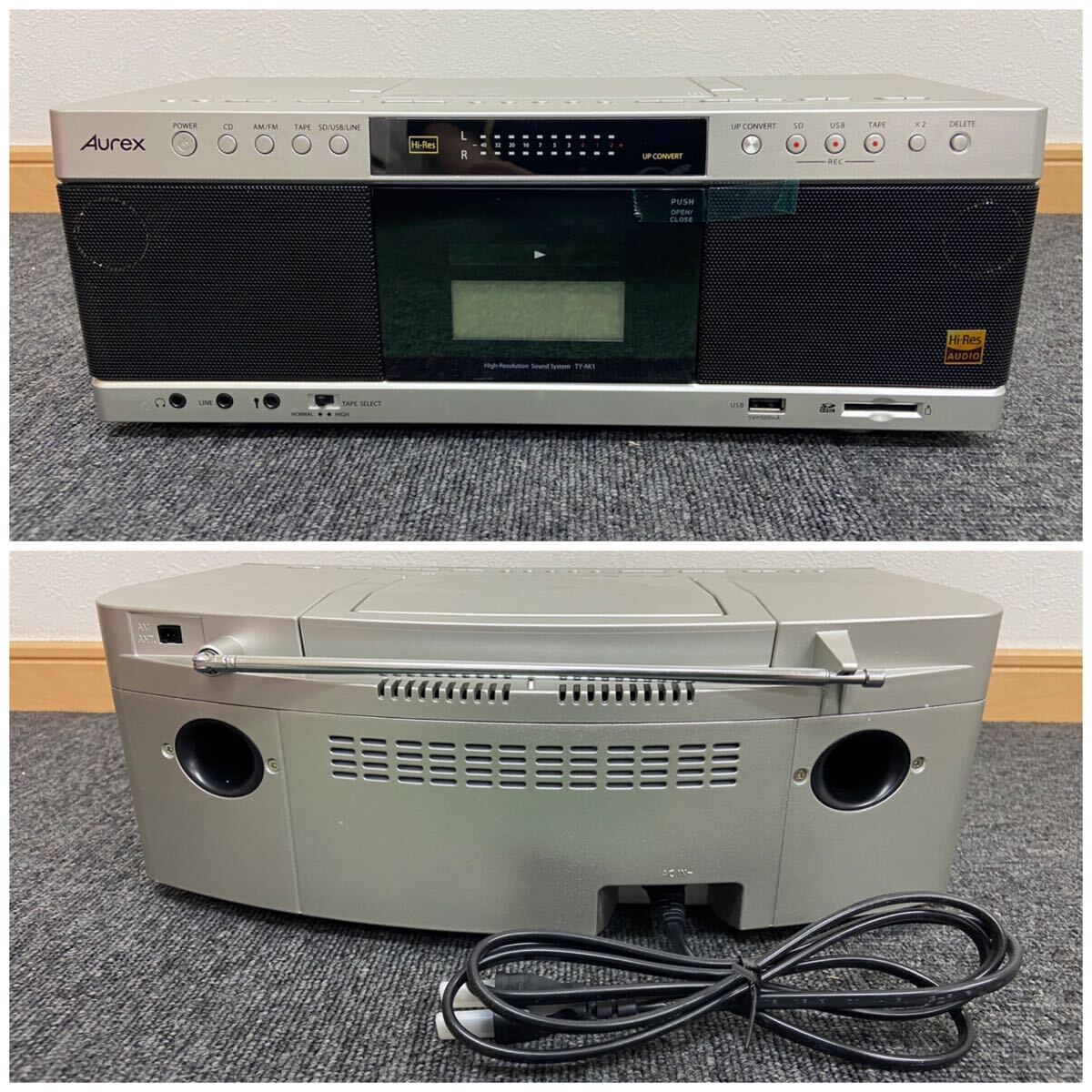 Yahoo!オークション - T-302【TOSHIBA 東芝 TY-AK1 Aurex ラジオカセッ...