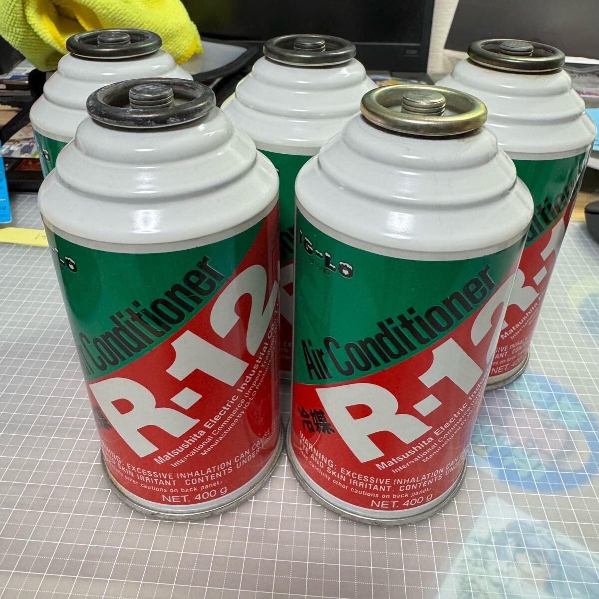 Yahoo!オークション - R12 エアコンガス 400g 5本 カーエアコン フロン...