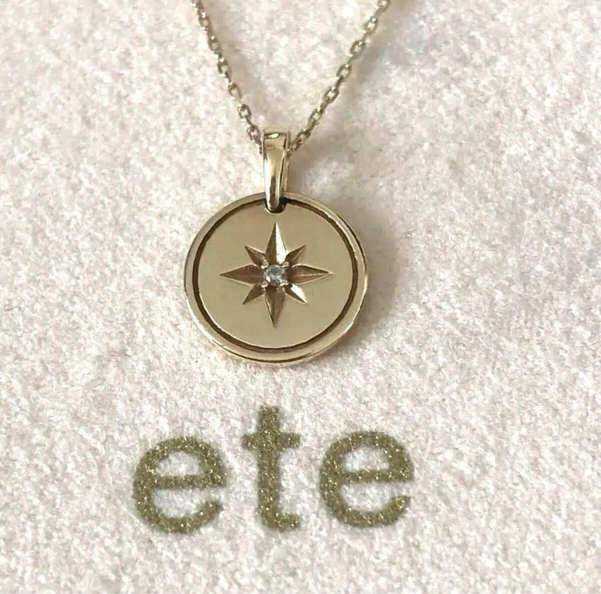 Yahoo!オークション - ete K10YG コインネックレス ダイヤモンド