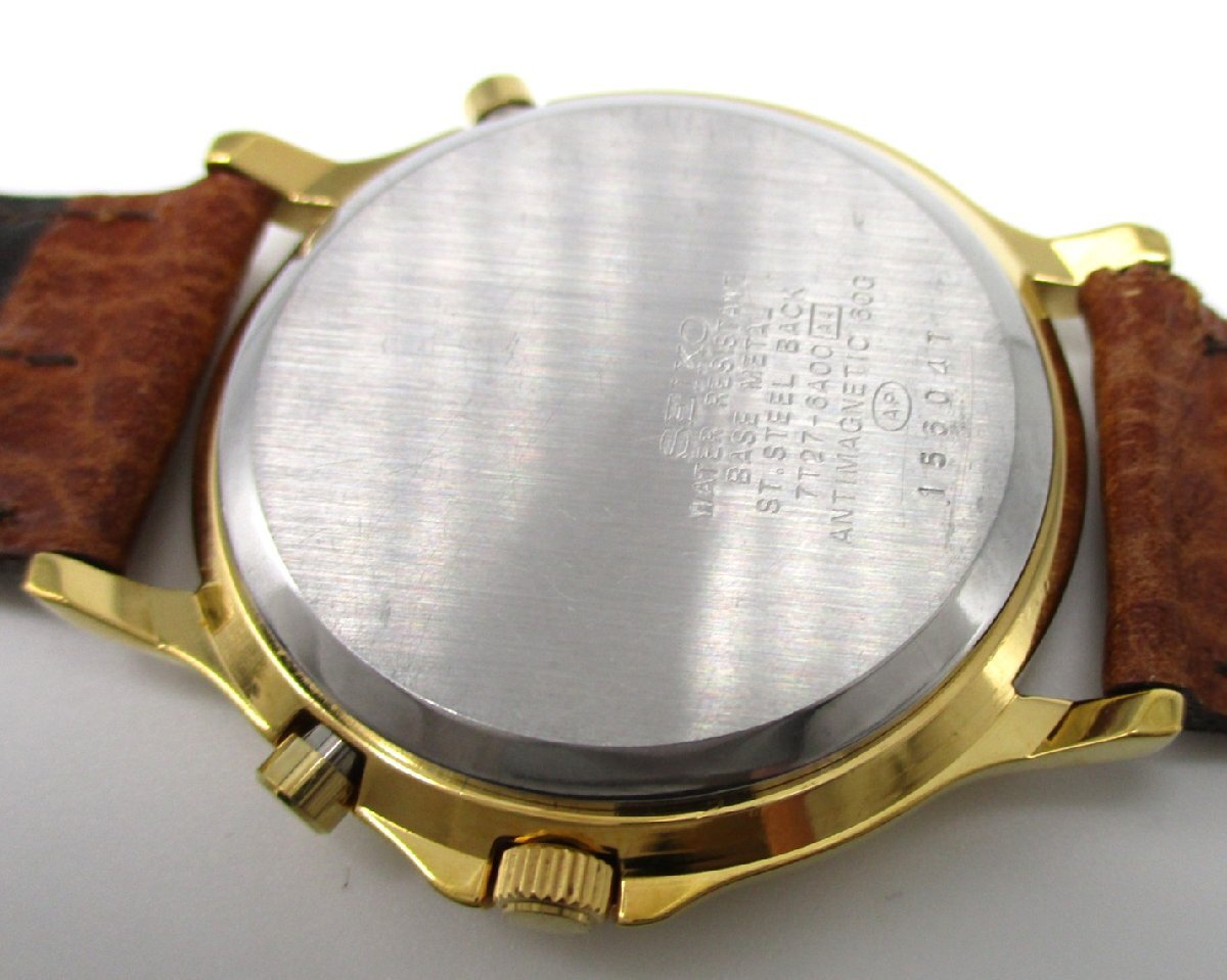 Yahoo!オークション - セイコー クロノグラフ 7T27-6A00 メンズ腕時計