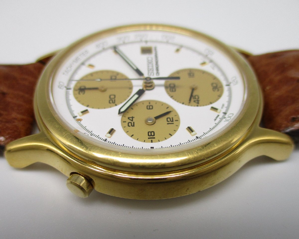 Yahoo!オークション - セイコー クロノグラフ 7T27-6A00 メンズ腕時計...