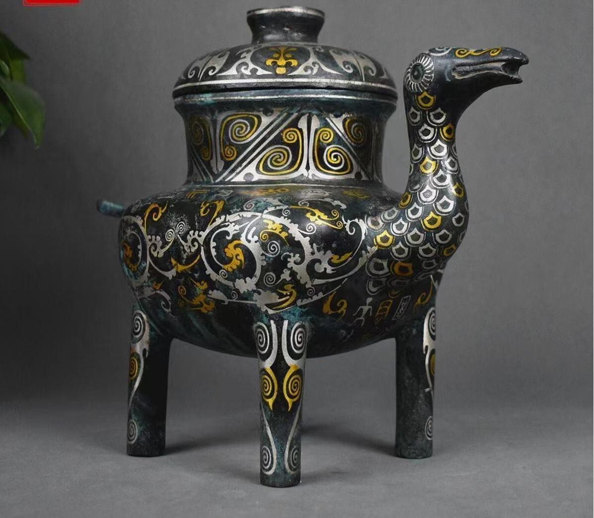 Yahoo!オークション - y73【珍寳斎】旧家収蔵 青銅器 間違い金銀 鴨尊...