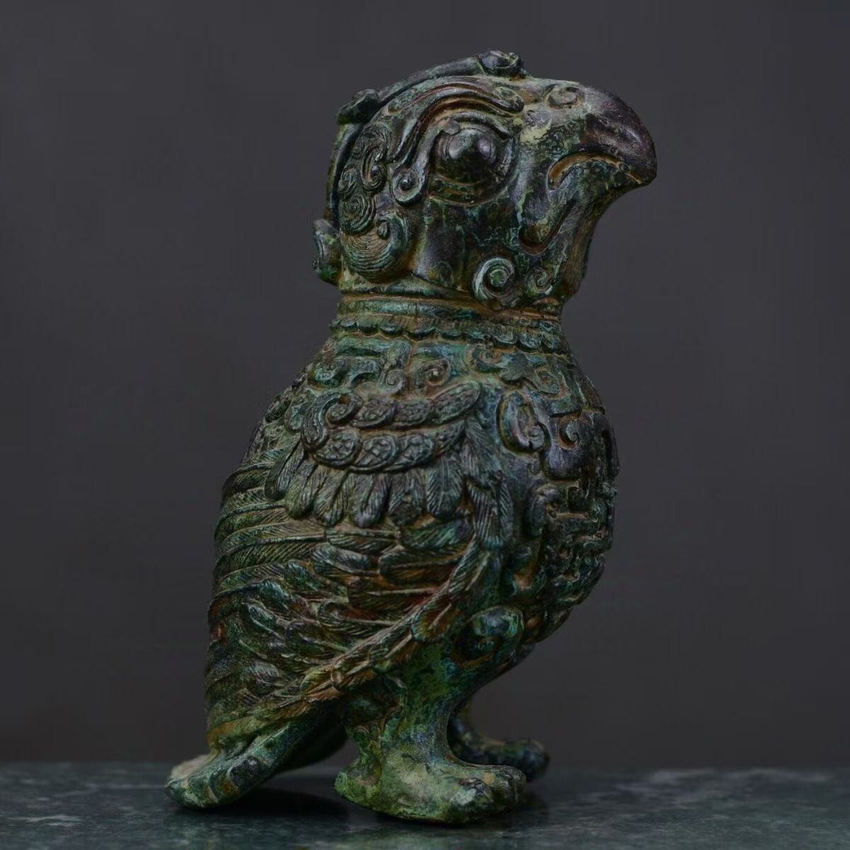 Yahoo!オークション - y196【珍寳斎】旧家収蔵 西周 青銅器 鳥尊 婦好...