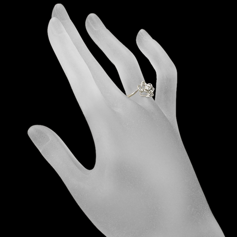 Yahoo!オークション - ダイヤモンド/0.09ct フラワーデザイン リング P...