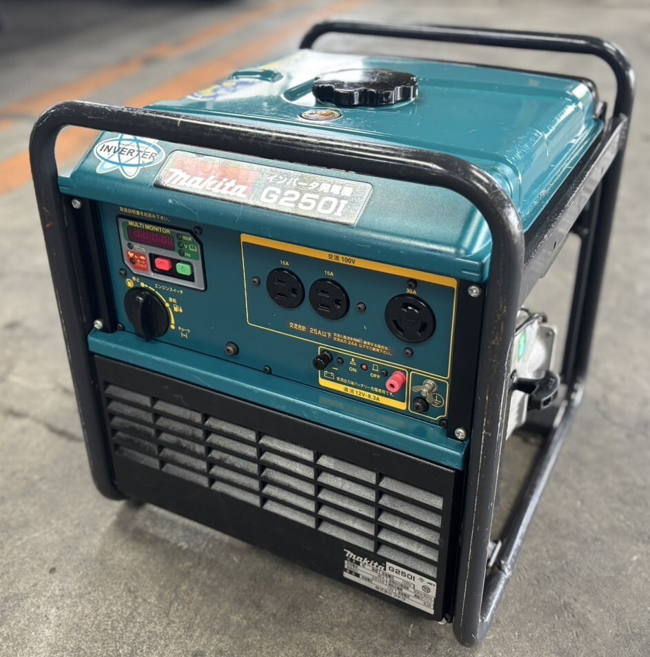 動画有 makita マキタ インバータ発電機 G250I 駆動時間 78h 100V 50/60Hz 25A 領収OK h0510-3(インバーター発電機)｜売買されたオークション情報 ...